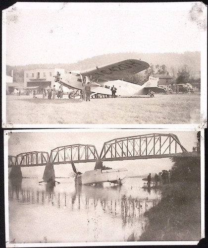 RUPERT PA Plane Crash in River Ford Tri-Motor Airplane NC420H Photo LOT ...