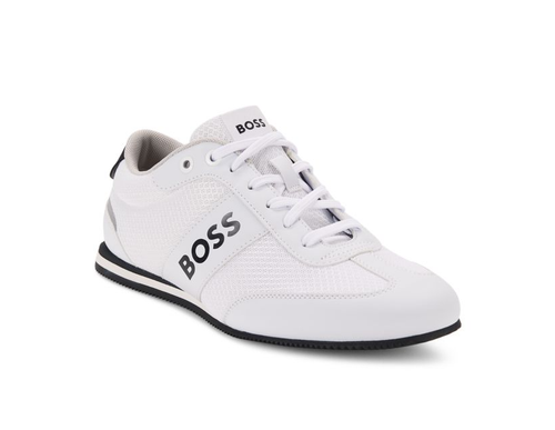 HUGO BOSS® Men's 7 M (EU 40) Rusham Logo Low Top Sneakers in White ...