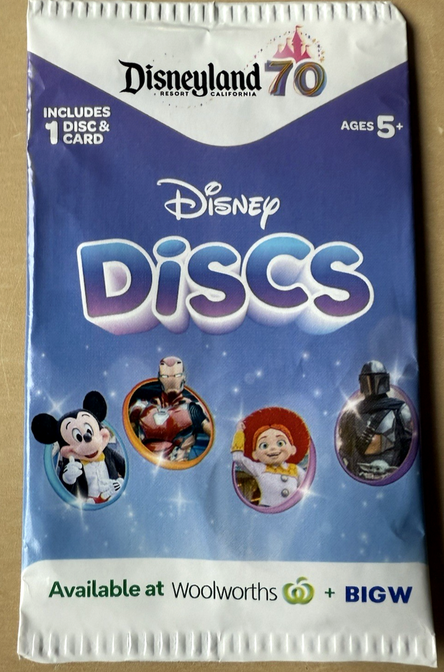 🐻 Disney DISCS 2025🐻 Woolworths Disneyland Bulk - 20 Unopened Packs ...