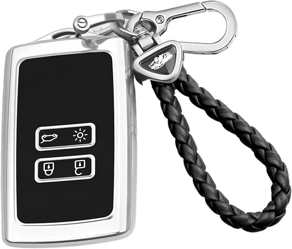 Car Key Cover for Renault, 4 Buttons TPU Smart Car Key Case Remote ...