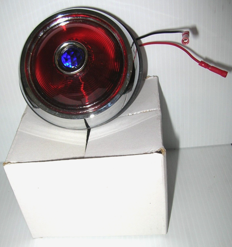 1950 Pontiac Tail Brake Light W/ Blue Dot Insert Round HotRod | eBay
