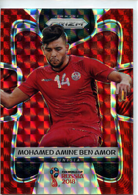 2018 Panini Prizm World Cup RED MOSAIC #289 Mohamed Amine Ben Amor - Tunisia | eBay