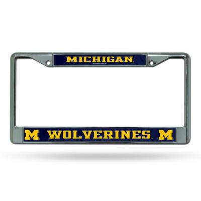 Michigan Wolverines Color Alt Chrome License Frame [NEW] Auto Car Plate ...