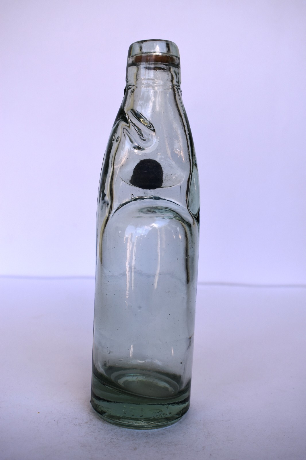Vintage Soda Bottle Germany Codd Neck Marble Stopper Transparent Aqua ...