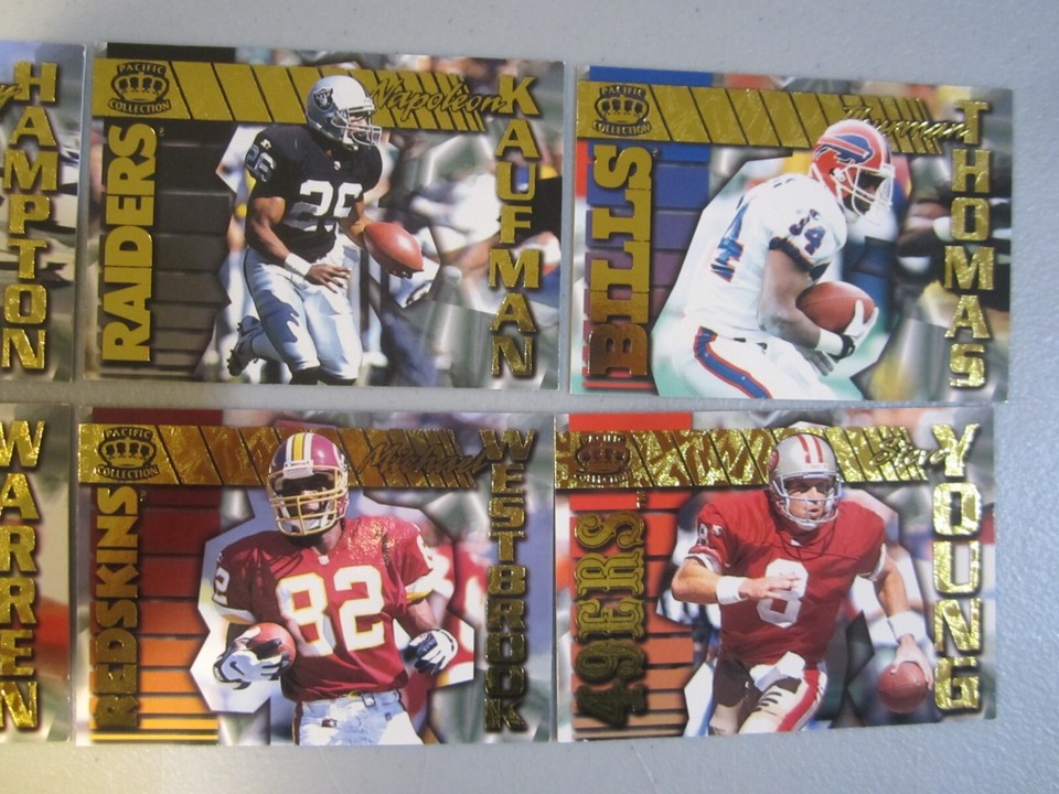 1996 Pacific Collection Football Gems of the Crown Inserts- 8 Card Lot ...