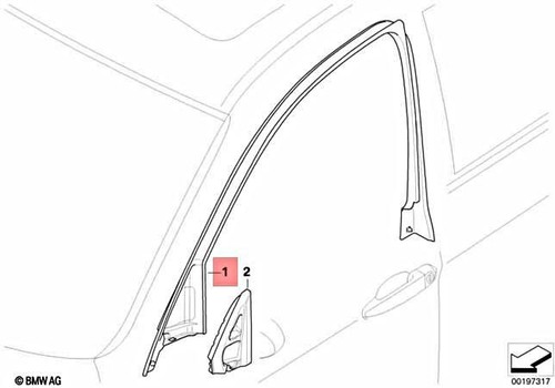 BMW OEM 51337120655 Front Door Window Frame for sale online | eBay