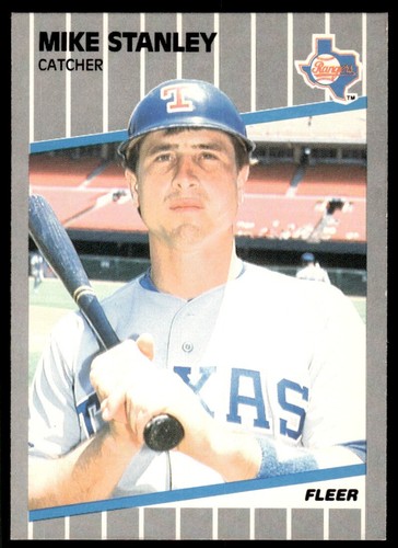1989 Fleer Baseball Card Mike Stanley Texas Rangers #533 | eBay