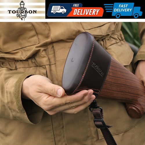 TOURBON Leather Slip-on Recoil Pad Rifle/Shotgun Stock Cover LOP ADD ...