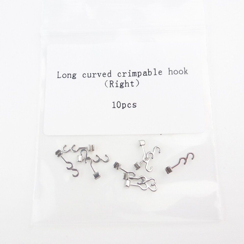 10pc Dental Stops Orthodontic Crimpable Hooks Short/Long/Left Cross ...
