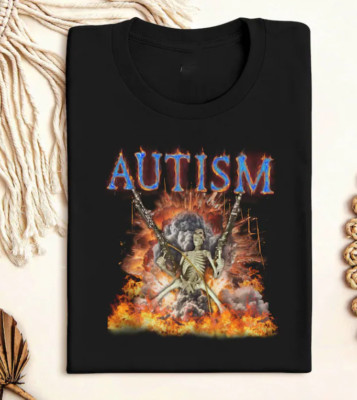 Autistic Funny Skeleton Shirt, Autism Edgy Skeleton Meme, Oddly ...