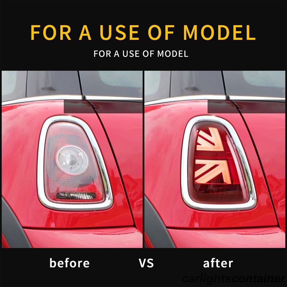 Pair LED Tail Lights For 2007-2015 BMW Mini Cooper S R56 R57 R58 R59 ...