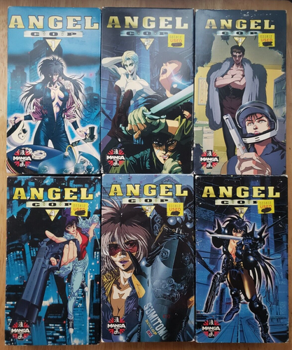 Vintage Manga Video Angel Cop VHS Tape Set Vol. 1 2 3 4 5 6 English ...