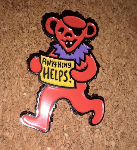 WOOK BEAR Hat Pin Grateful Dead fan art dancing begging bears pins | eBay