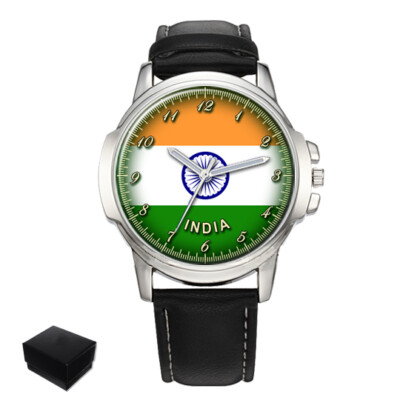 INDIA INDIAN FLAG MENS WRIST WATCH ENGRAVING BIRTHDAY GIFT BOX | eBay