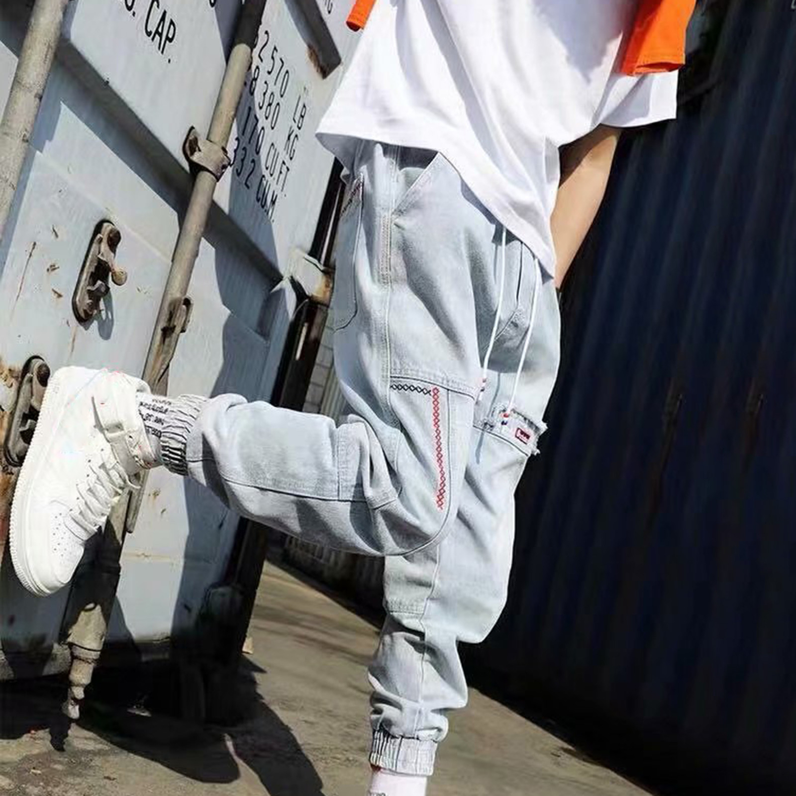 Men Trousers Loose Match Pants Four Seasons Harem Pants Joggers | eBay