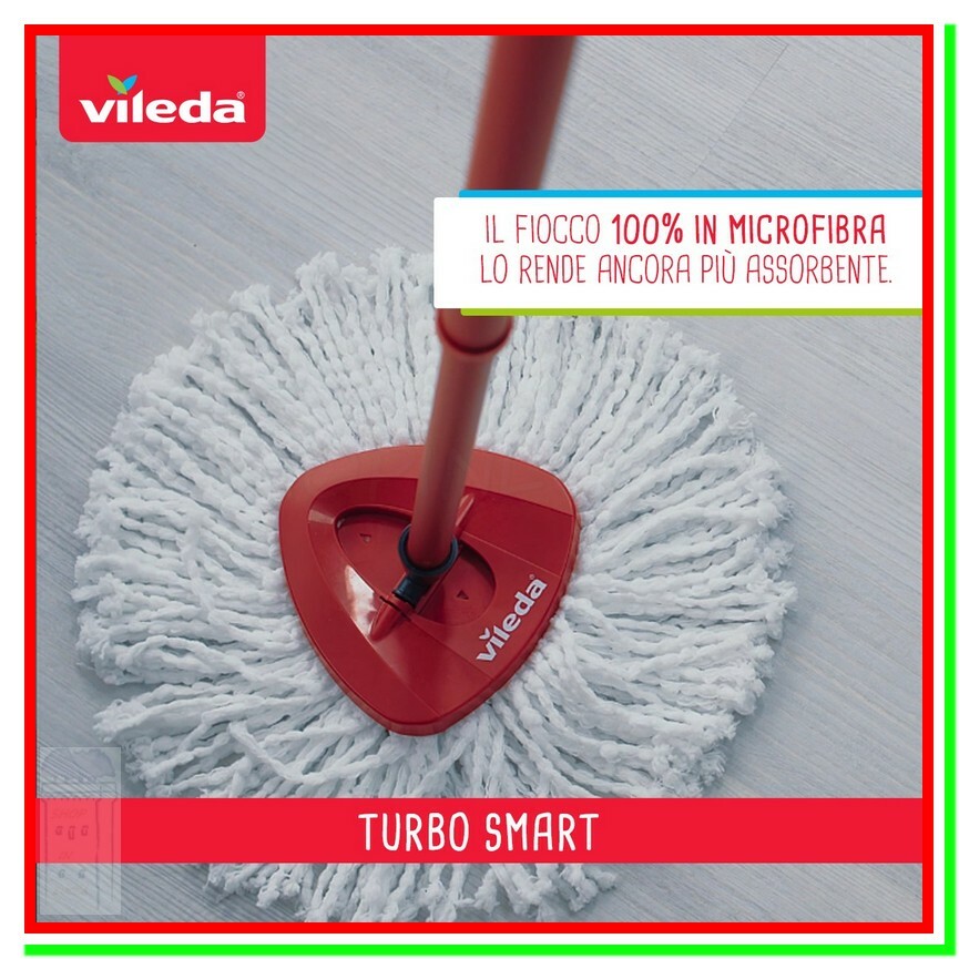 vileda turbo smart lavapavimenti rotante più 1 ricambio straccio mocio ...