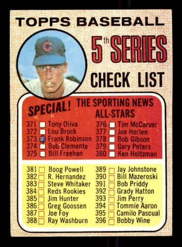 1968 Topps Baseball #356 Checklist 371-457 PR *e2 | eBay