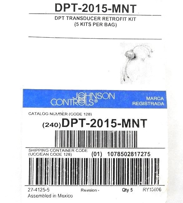 NEW JOHNSON CONTROLS DPT-2015-MNT DPT TRANSDUCER RETROFT KIT (5 KITS ...