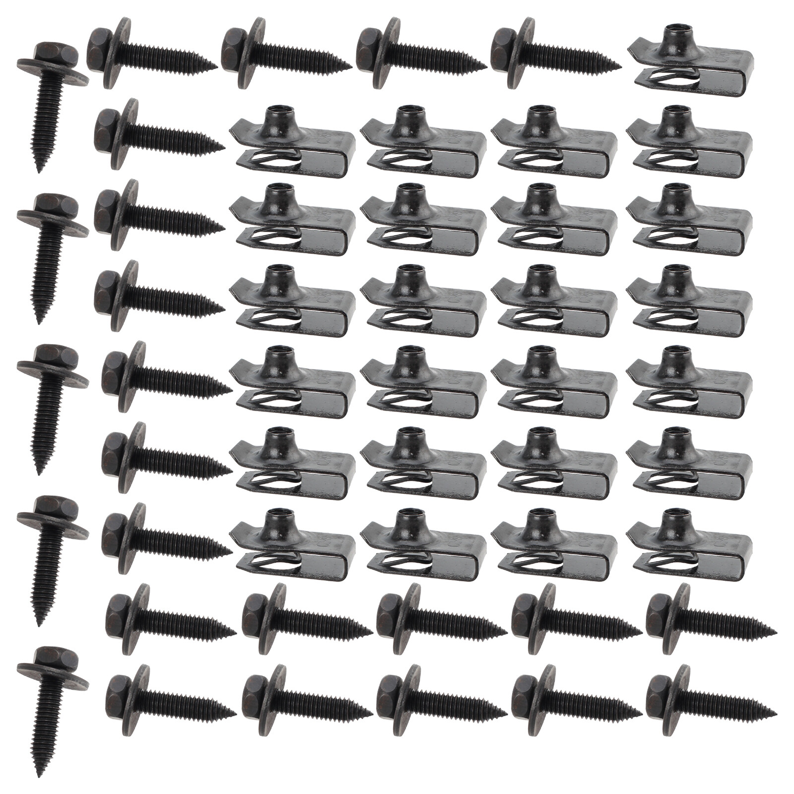 NEW Body Bolts + U-Nut Clips 1/4"-20 x 1-3/16 (25 Each) #1590 (858/19 ...