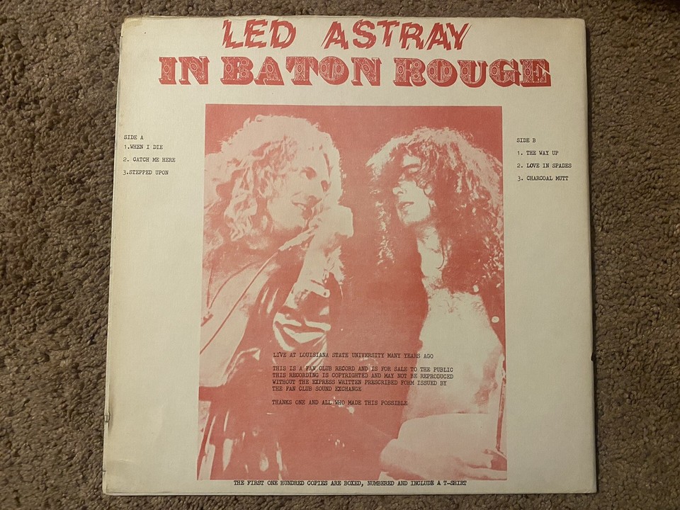 Led Zeppelin - Led Astray In Baton Rouge | eBay