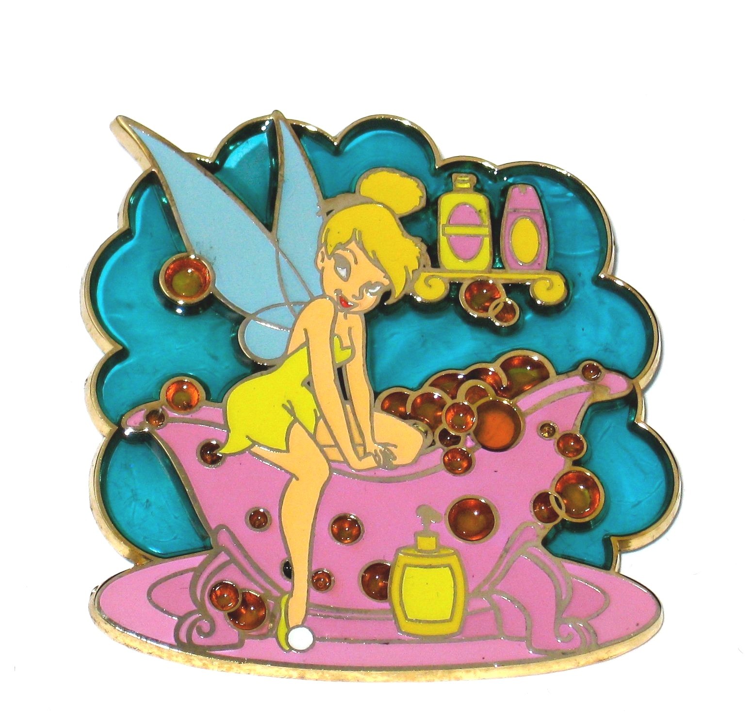 RARE LE 250 Disney Pin Tink Tinker Bell Bath Time Fun Stained Glass ...