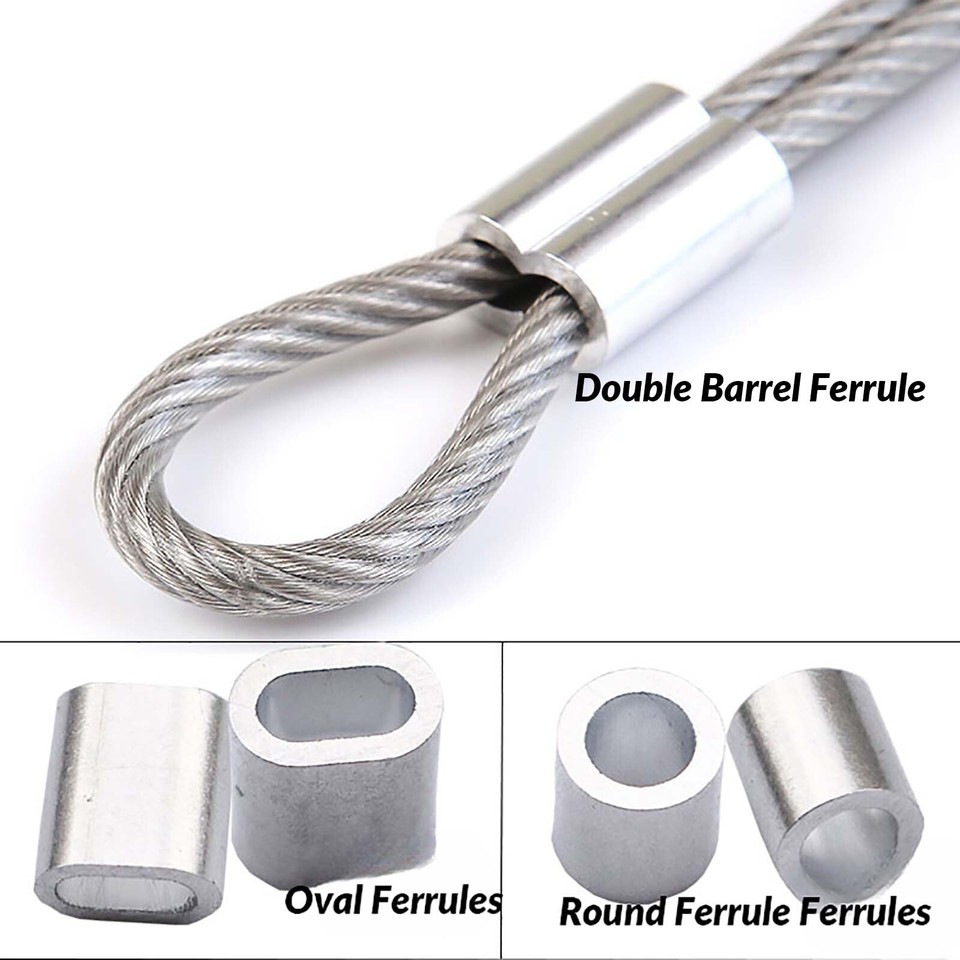 Aluminium Swage Crimps Sleeves Wire Rope Cable Ferrules For Stainless ...