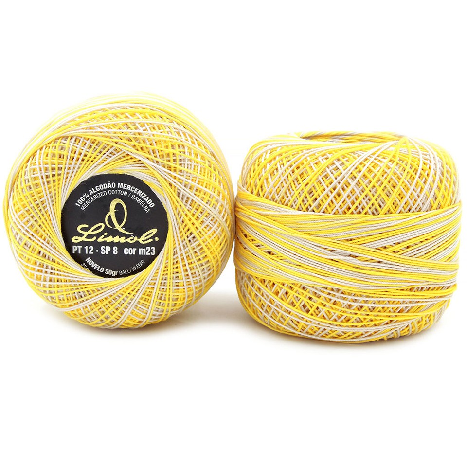 Limol Size 12 Multicolor 50 Grs 100% Mercerized Crochet Thread Cotton ...