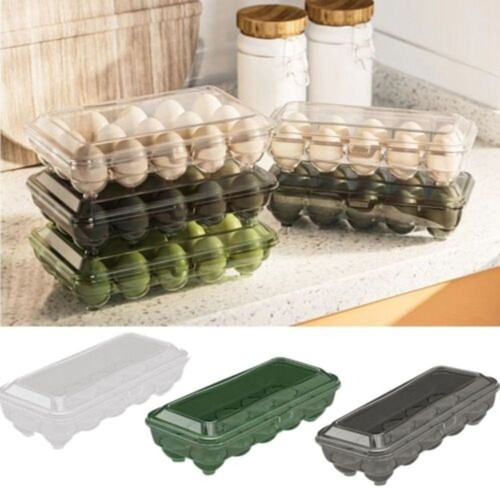 Anti-fall Egg Holder 10/15 Grids Eggs Case Portable Egg Storage Box | eBay