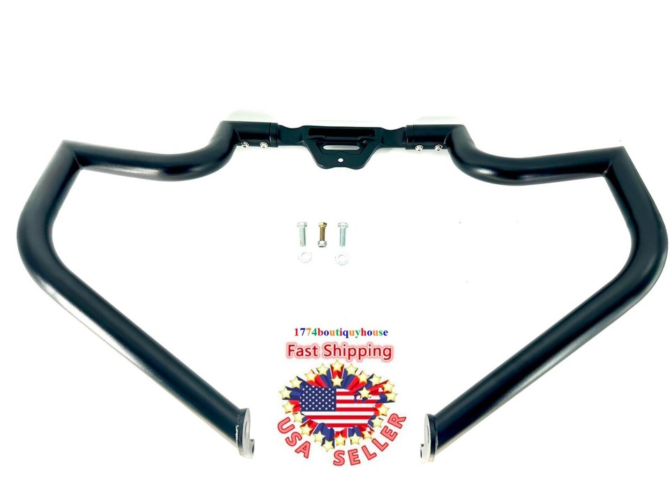 NEW Black Harley Softail Engine Guard BAR Street Bob Fat Boy Low Rider ...