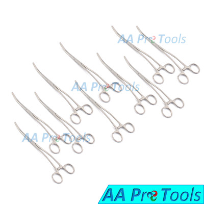 10 Pcs BOZEMAN Uterine Forceps 10" Curved OB/GYN Surgical Instruments ...