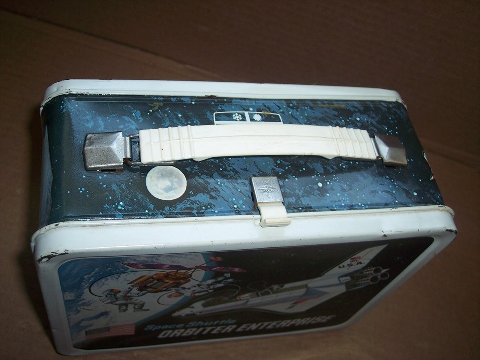 Vintage 1977 Space Shuttle Orbiter Enterprise Metal Lunch box COMPARE ...
