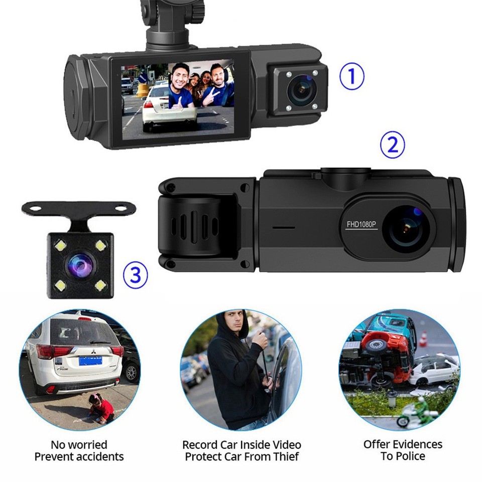 Wifi Dash Cam Pro Car Camera Recorder Dual Front Rear HD 1080P Night ...