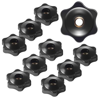 12 Pcs 1/4-20 Female Threaded Star Knobs 6 Star Hexagon Head T-Knobs | eBay