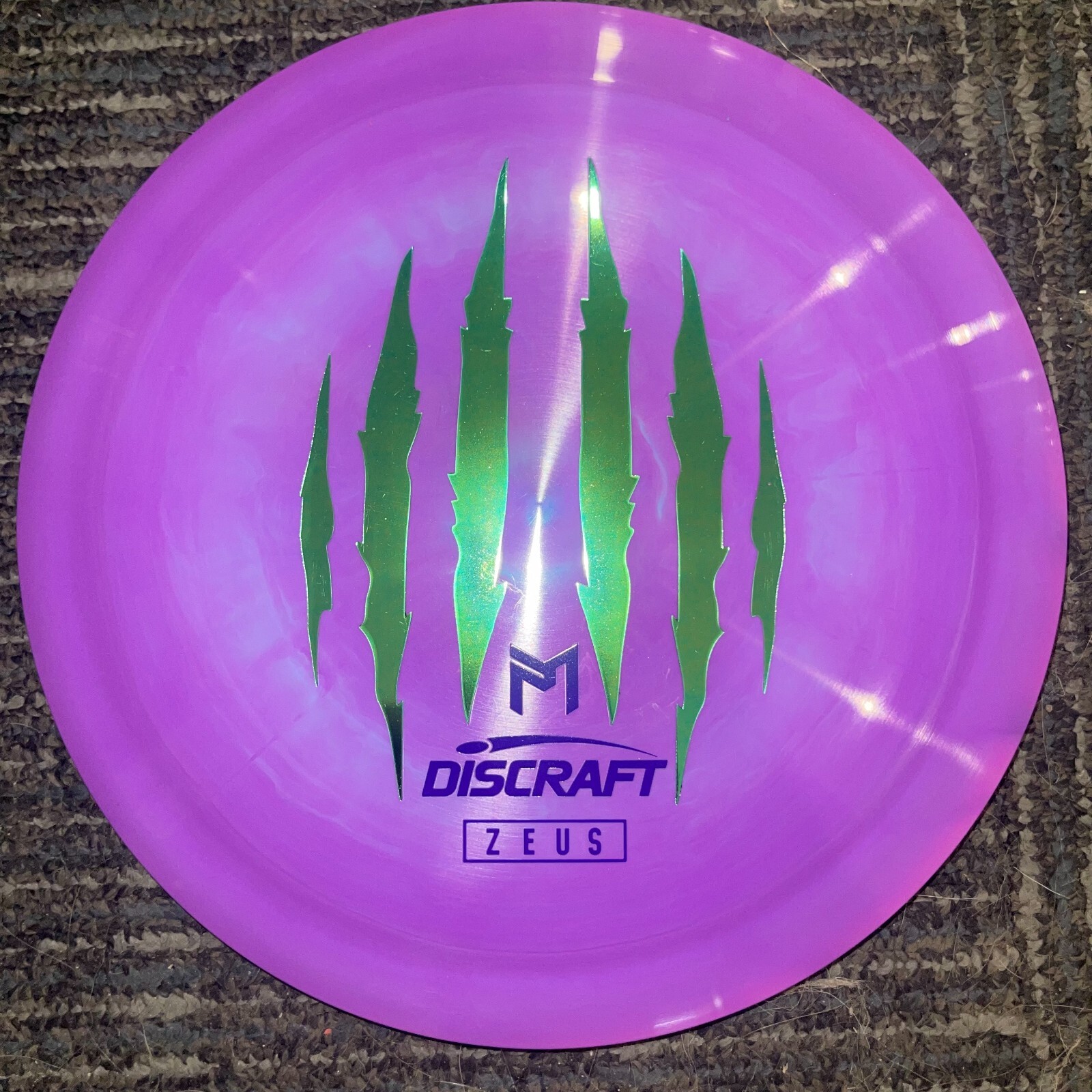 DISCRAFT SWIRLY RARE ESP 6X CLAW ZEUS DISC GOLF DRIVER PAUL MCBETH PP ...
