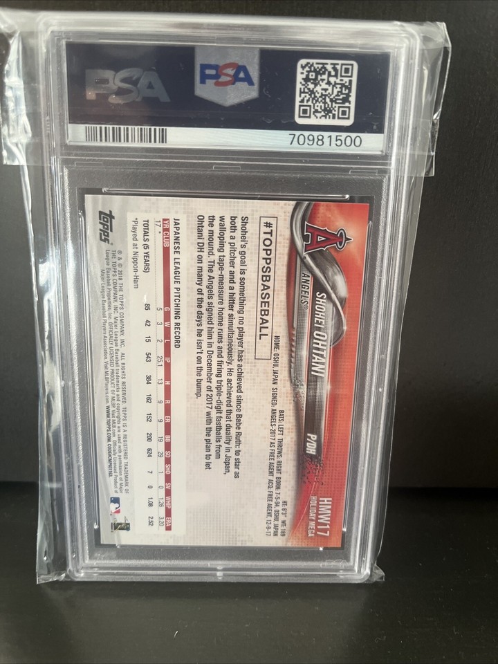 2018 Topps Holiday Shoehi Ohtani Metallic Snowflake RC - PSA 10 | eBay