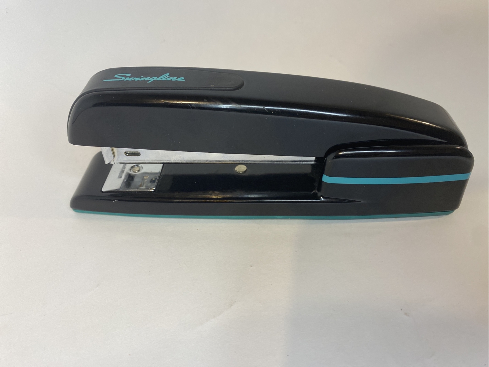 Vtg Swingline 94-02 Metal Desktop Stapler Black With Blue Teal Neon ...