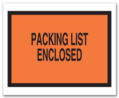 733 Packing List Envelope with Pressure Sensitive Backing 5 1/2 x 4 1/2 ...