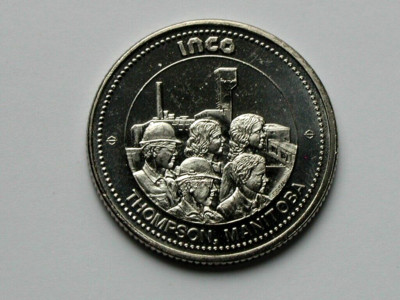 Thompson MB CANADA 1983 Mining Medal with Miners & Workers for INCO ...