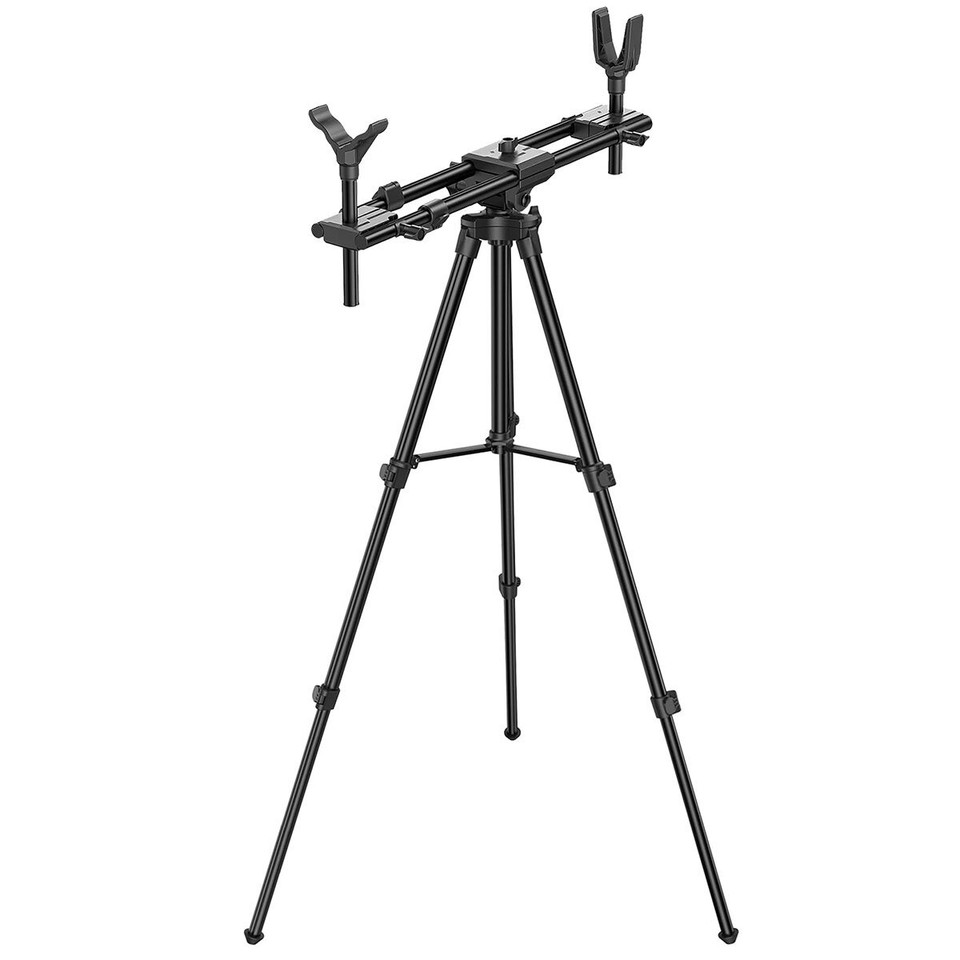 25-48.8" Rifle Shooting Tripod Dual Frame Gun Rest for Ground Blinds ...