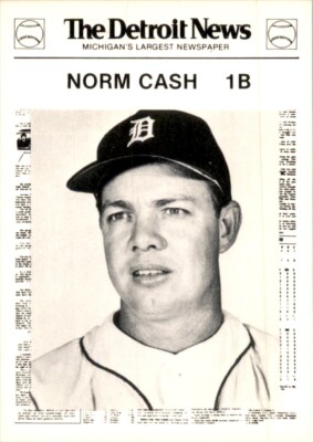 1981 Detroit News Baseball Norm Cash Detroit Tigers #73 | eBay