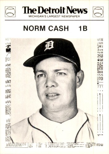1981 Detroit News Baseball Norm Cash Detroit Tigers #73 | eBay