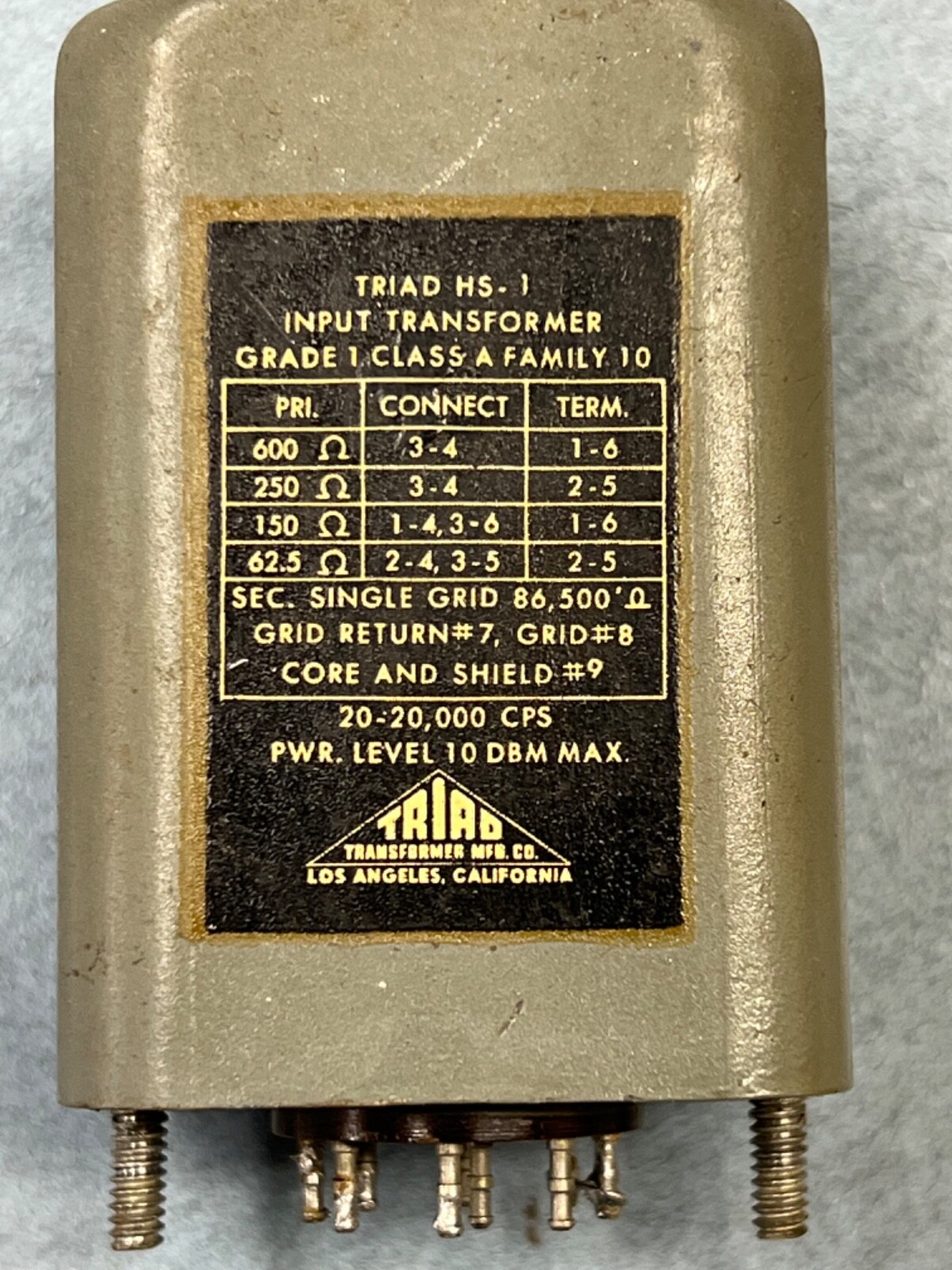 TRIAD HS-1 Moving Coil Input Transformer | eBay