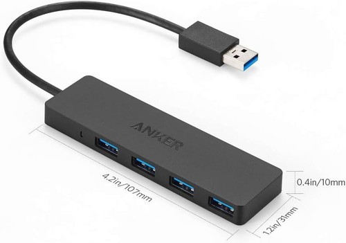 [NEUF] Anker 4-Port Ultra Slim USB 3.0 Data Hub with USB Extension ...