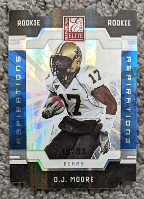 2009 DONRUSS ELITE #126 DJ MOORE ROOKIE /83 DIE-CUT SP BLUE CHICAGO ...