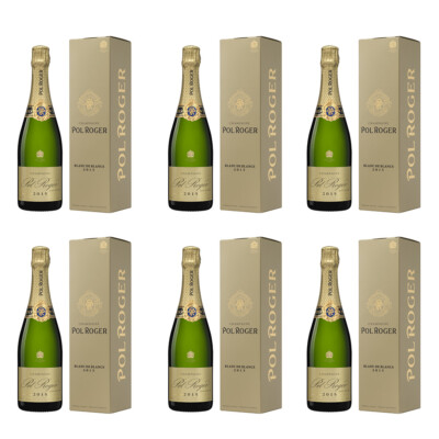 Pol Roger Blanc de Blanc Vintage Champagne in Gift Box 75cl - Pack of 6 ...