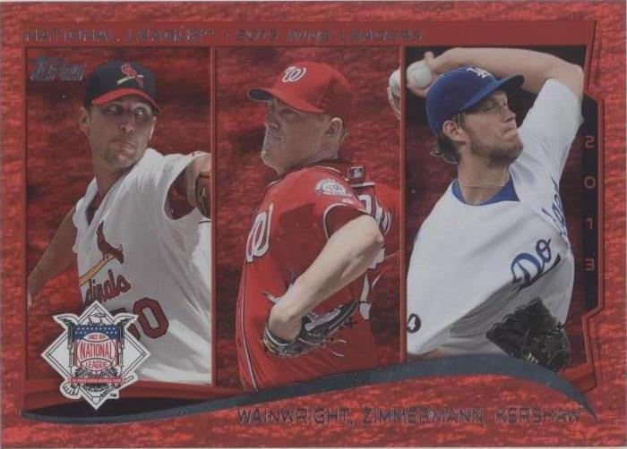 2014 Topps - League Leaders Clayton Kershaw, Adam Wainwright, Jordan ...