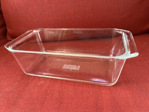 Vintage #215 PYREX Clear Glass Loaf / Bread Pan 9 x5x3 w/Handles | eBay