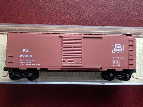 RARE Kadee Micro-Trains N #20058 *1973 BLUE LABEL* ROCK ISLAND 40' Box ...