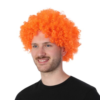 Orange Afro Wig Curly Hair Halloween Devil Doll Crazy Hatter World Book ...