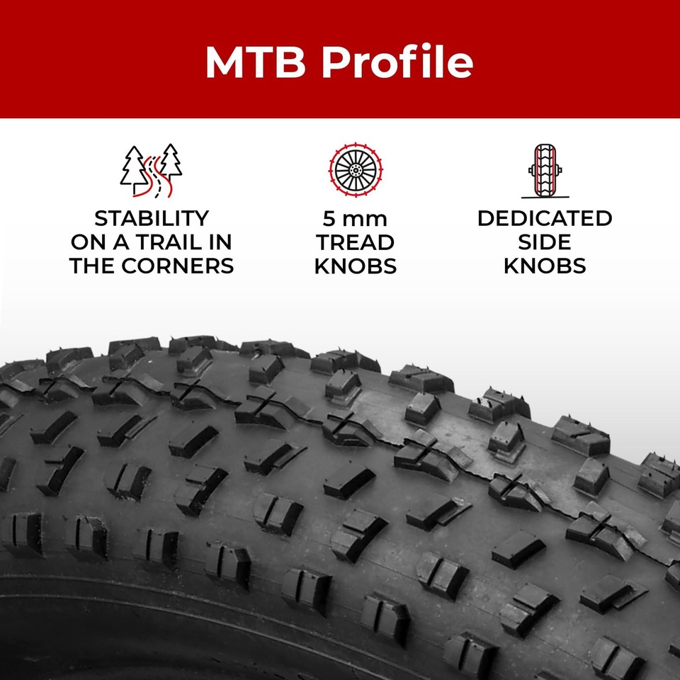 Fincci Pair 26x4.0 Fat Bike Tires - Big 26 inch Tires, 26x4.0, Black | eBay